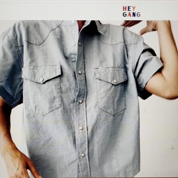 Hey Gang | Tops | Hey Gang The Western Shirt Snap Front Top Perfect ...